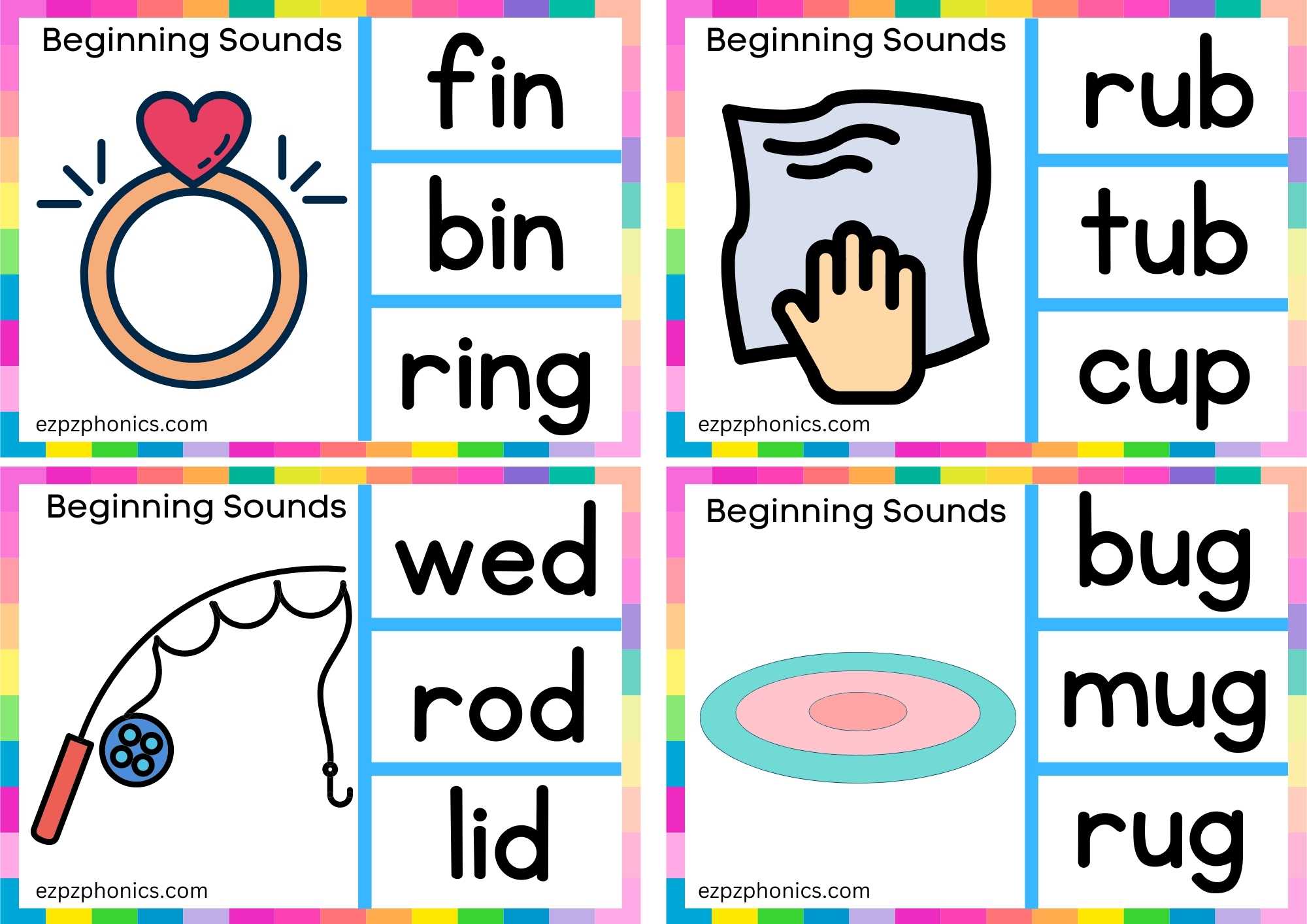 Letter R Look At The Image And Clip The Correct Word Group 2 - ezpzphonics.com